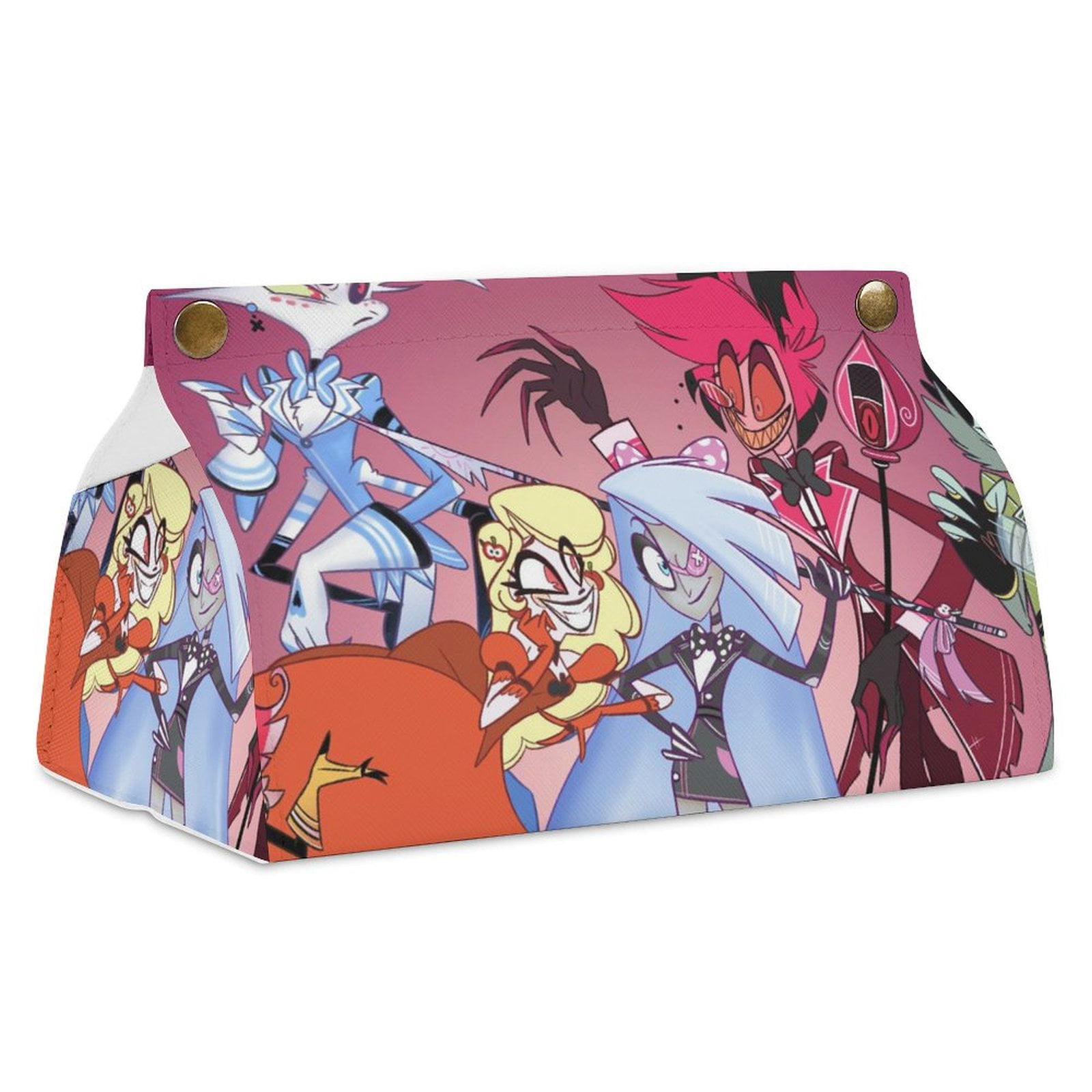 Music Hazbin Hotel Tissue Box Cover PU Tissue Paper Case Pouch Holder ...