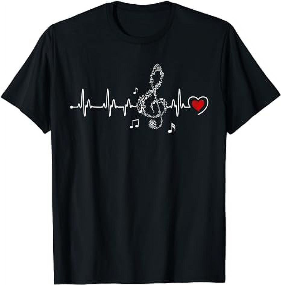 Music Heartbeat Clothing for Music Lovers T-Shirt - Walmart.com
