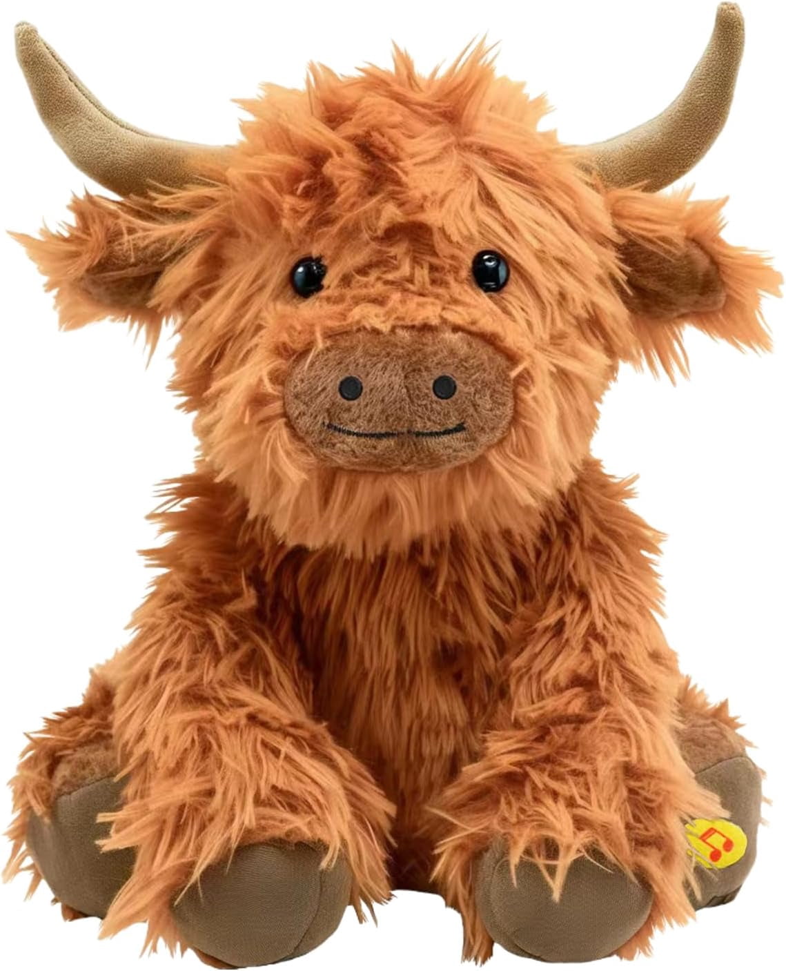 Music Highland Cow Stuffed Animal with Sound, Farm Cow Toy with ''Moo ...