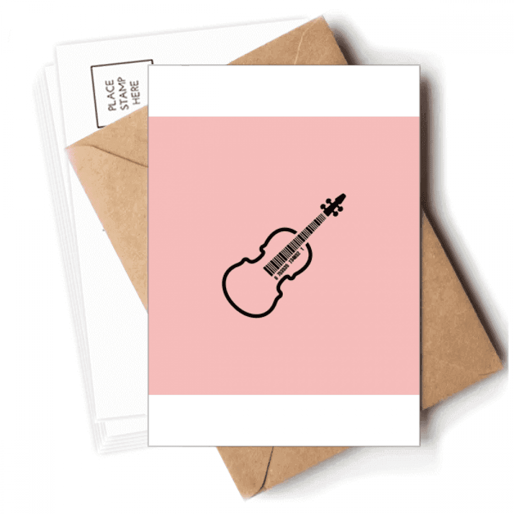 Music Instrument Violin Melody Postcards Envelopes Blank Note Cards ...
