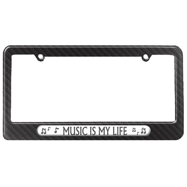 Music Is My Life - Notes License Plate Frame - Walmart Business Supplies
