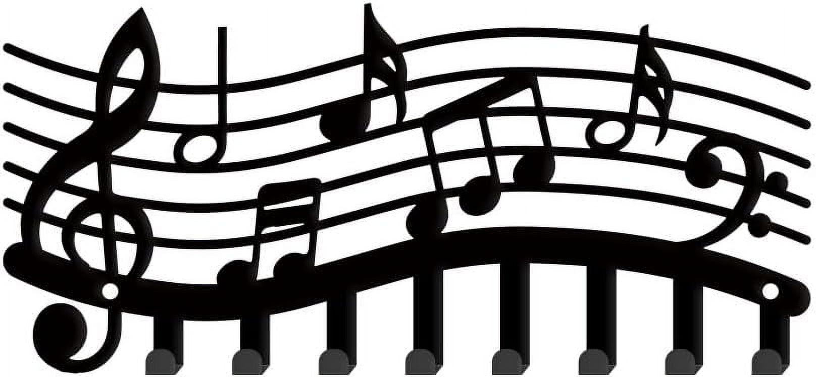 Music Key Holder Wall Mount Music Notes Key Hanger 8 Hooks Farmhouse ...