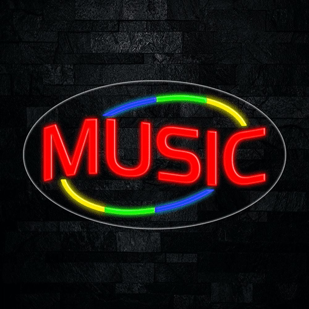 Music LED Neon Sign 28"L x 16"H #34254 - Walmart.com