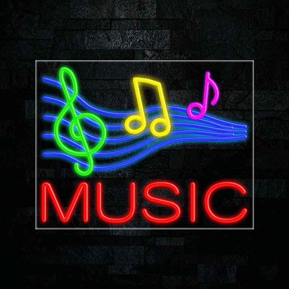 Music-LED Neon Sign 28"L x 22"H #31297 - Walmart.com
