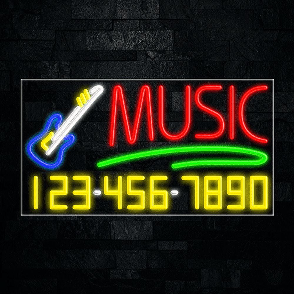 Music LED Neon Sign 33"L x 18"H #35084 - Walmart.com