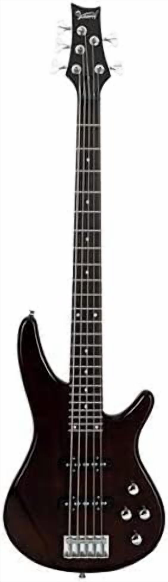 Music Lover GIB Electric 5 String Bass Guitar Full Size Bag Strap Pick ...