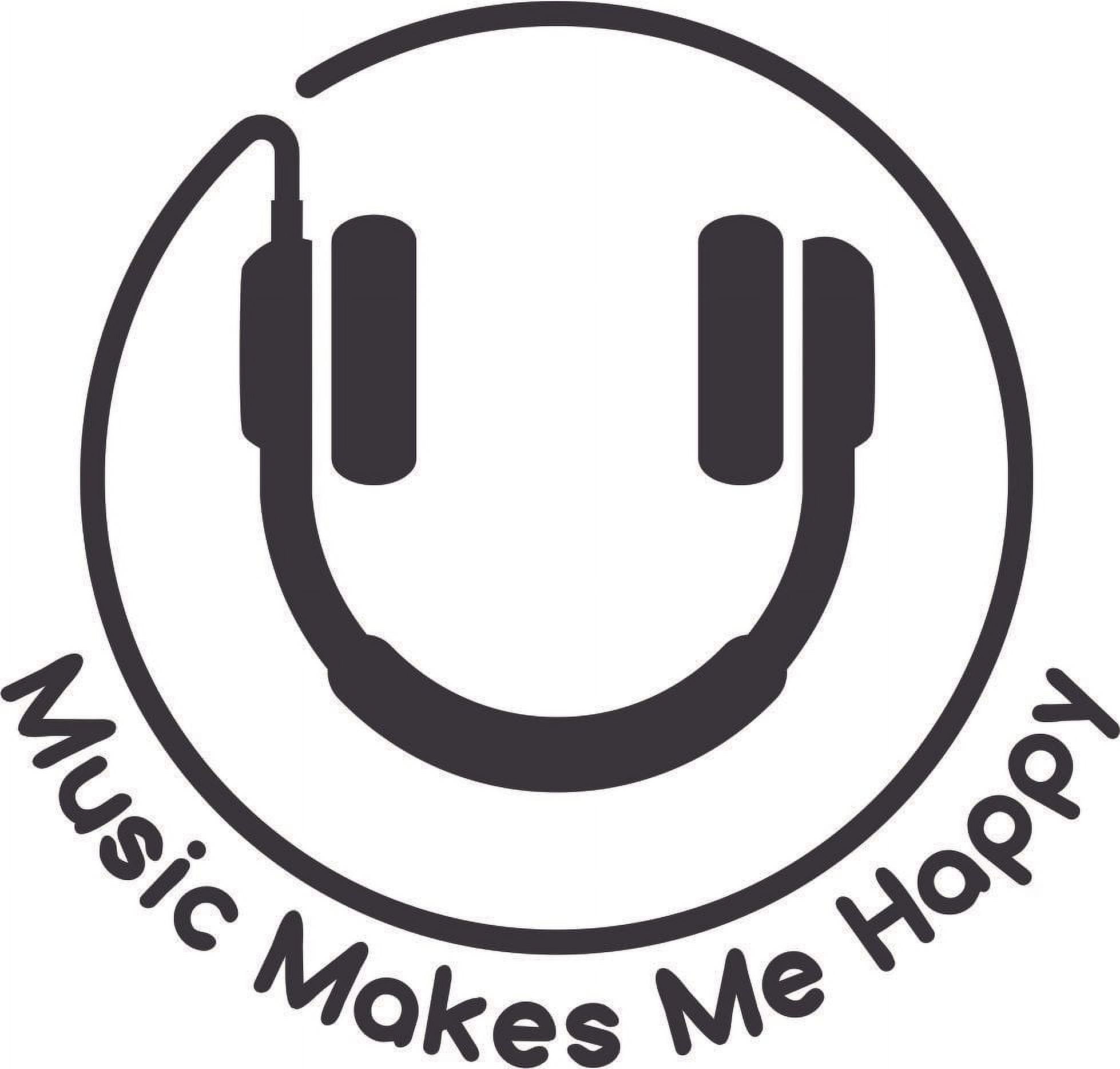 Music Make Me Happy Musical Musician Customized Wall Decal - Custom ...