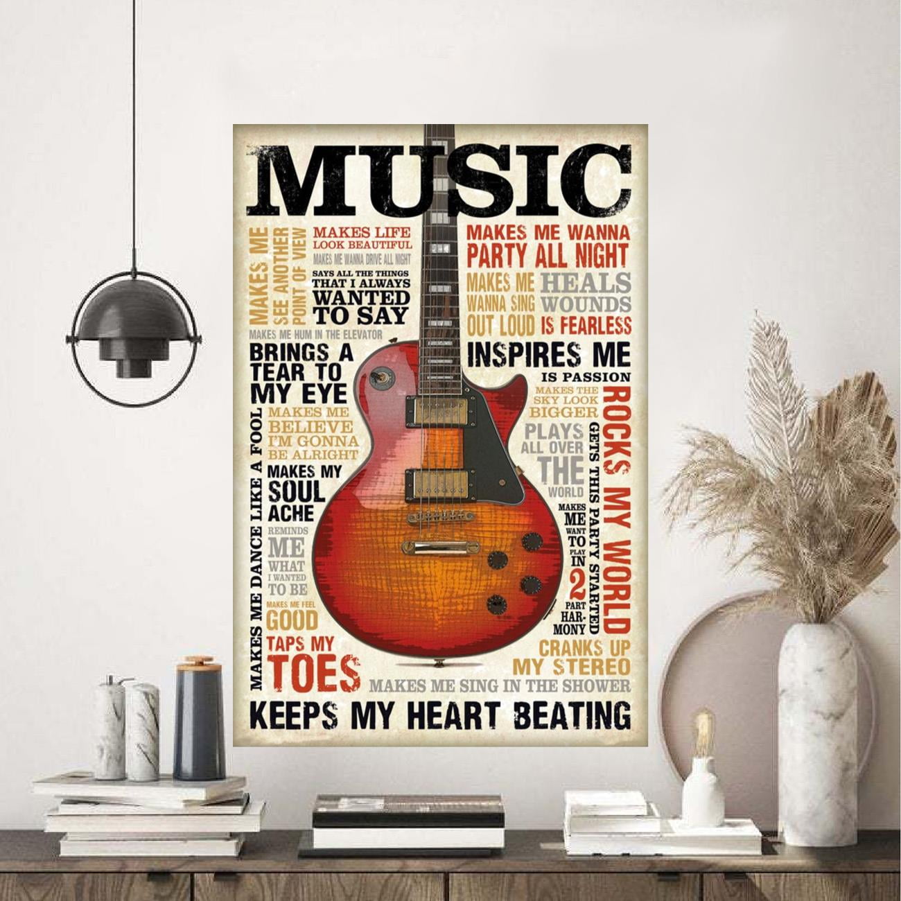 Music Makes Life Look Beautiful Poster music Poster 16 x 24 Inch Poster ...