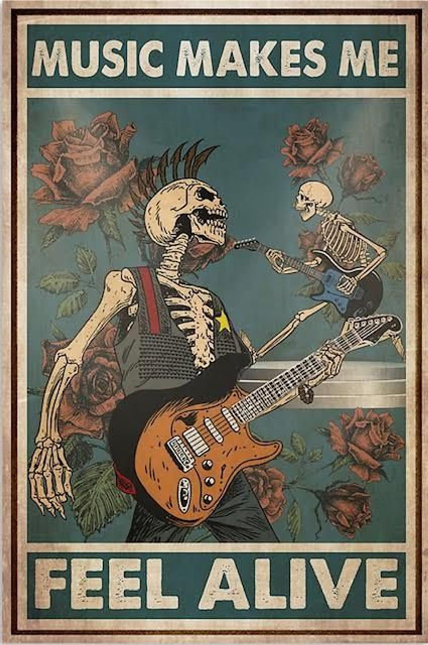 Music Makes Me Feel Alive Poster 24 x 36 Inch Poster - Walmart.com