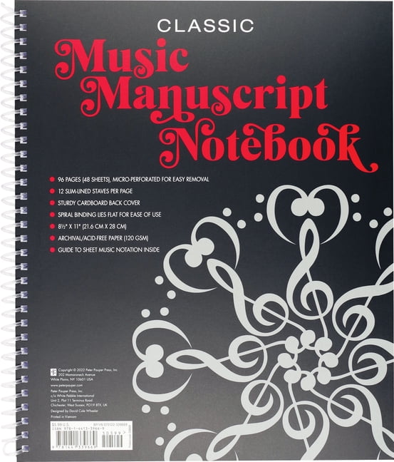Music Manuscript Notebook (Classic) (Other) - Walmart.com