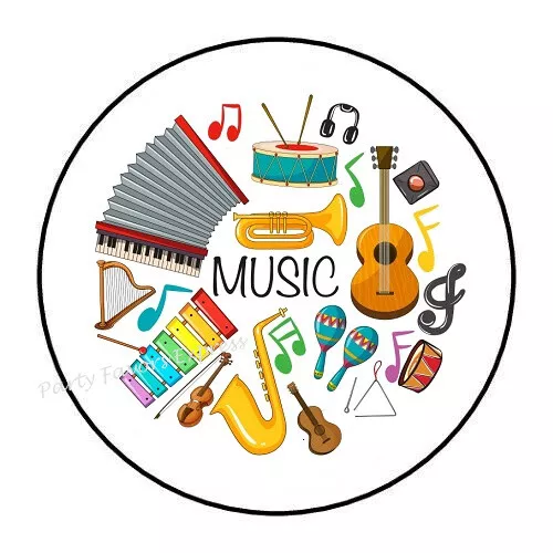 Music Musical Instruments Stickers Party Favors Phone Decal Water ...