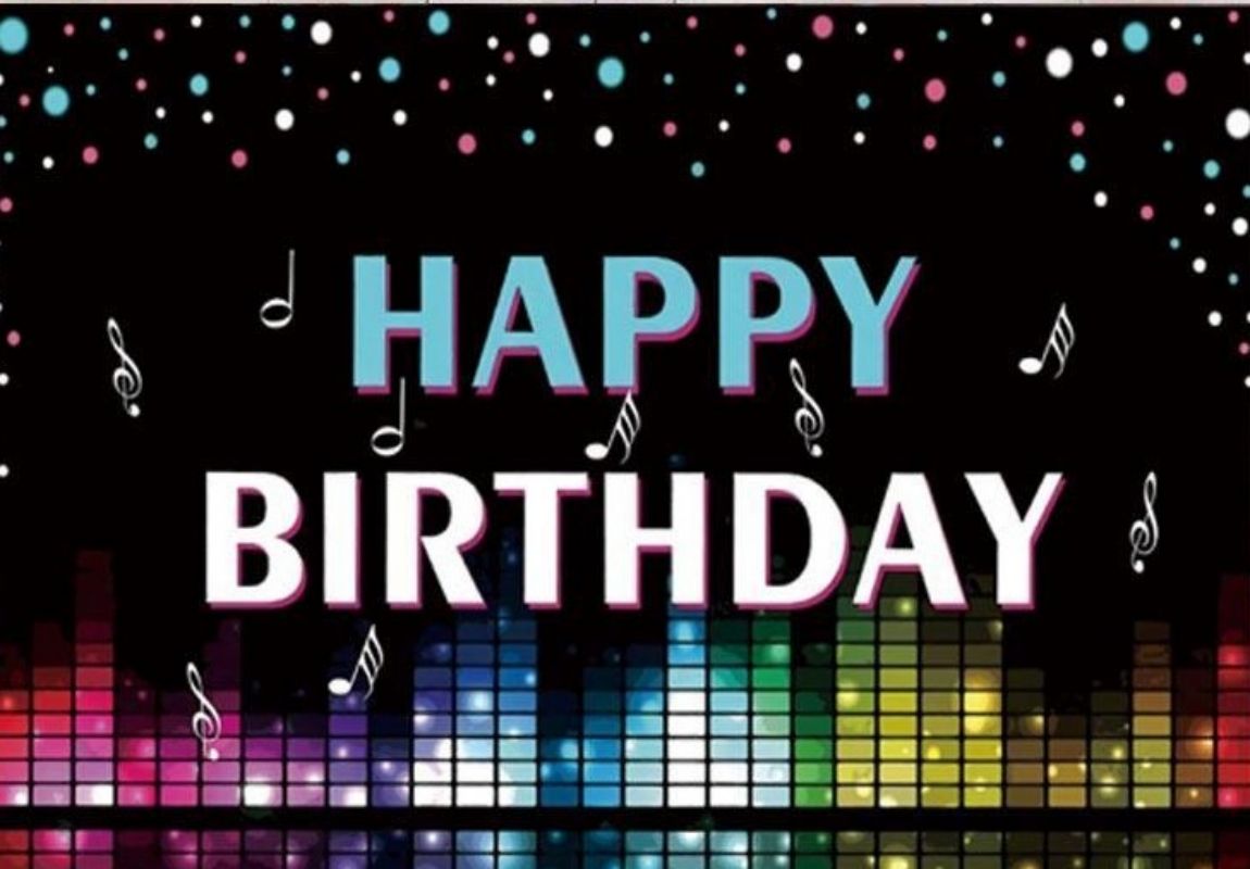 Music Neon Custom Birthday Backdrop Freedom Background Photography ...