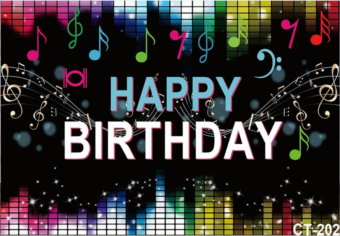 Music Neon Custom Birthday Backdrop Freedom Background Photography ...