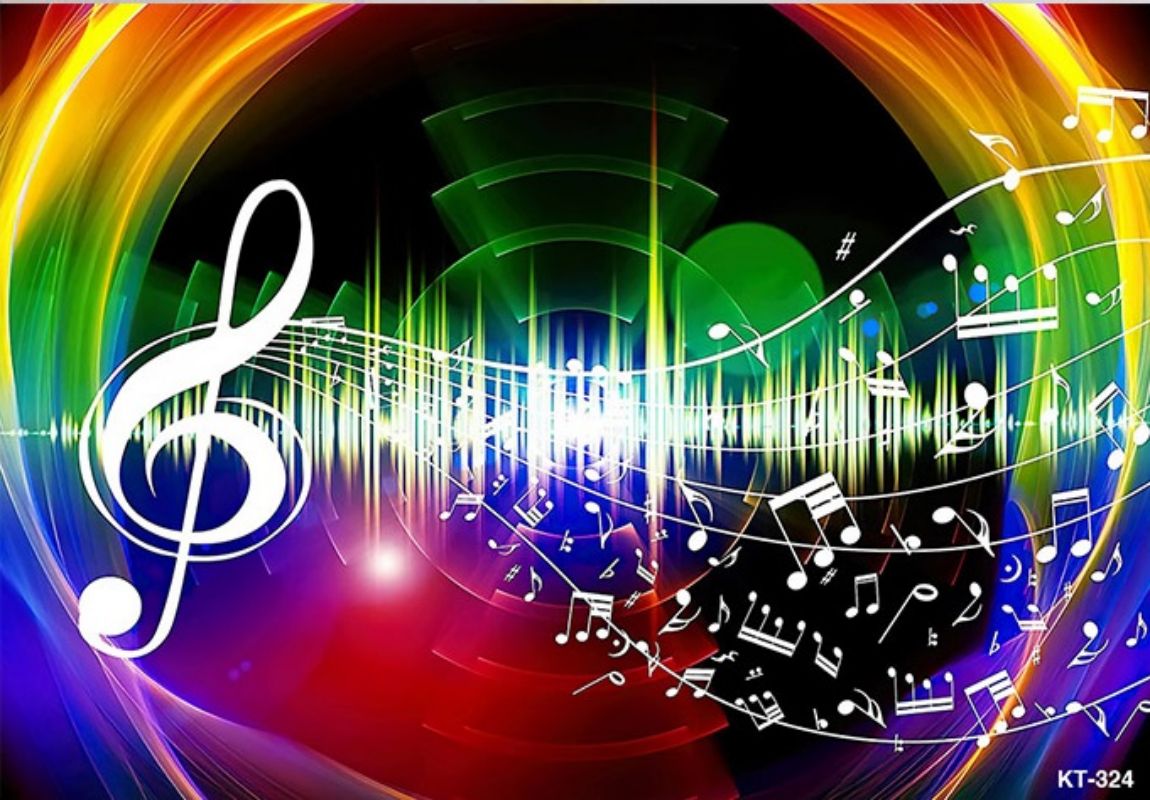 Music Neon Custom Birthday Backdrop Freedom Background Photography ...