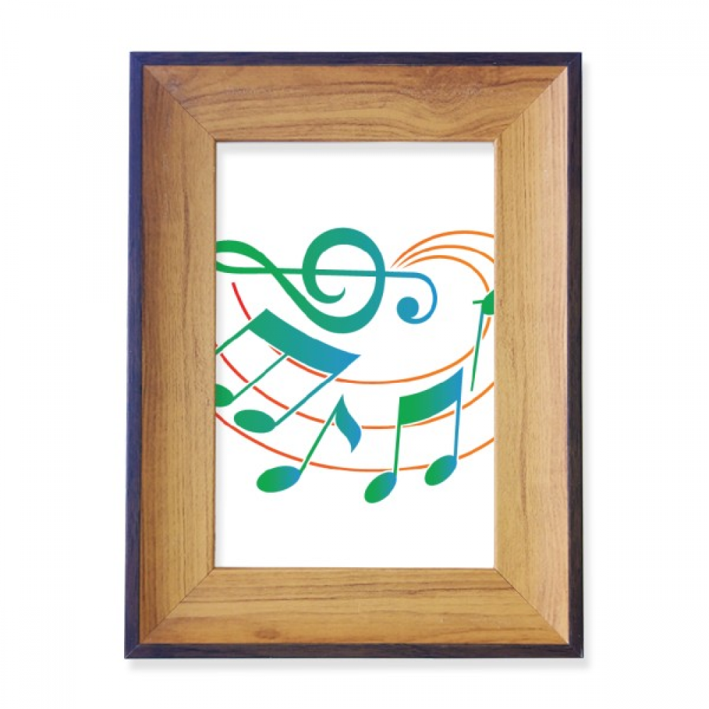 Music Notation Green Orange Pattern Photo Frame Exhibition Display Art ...