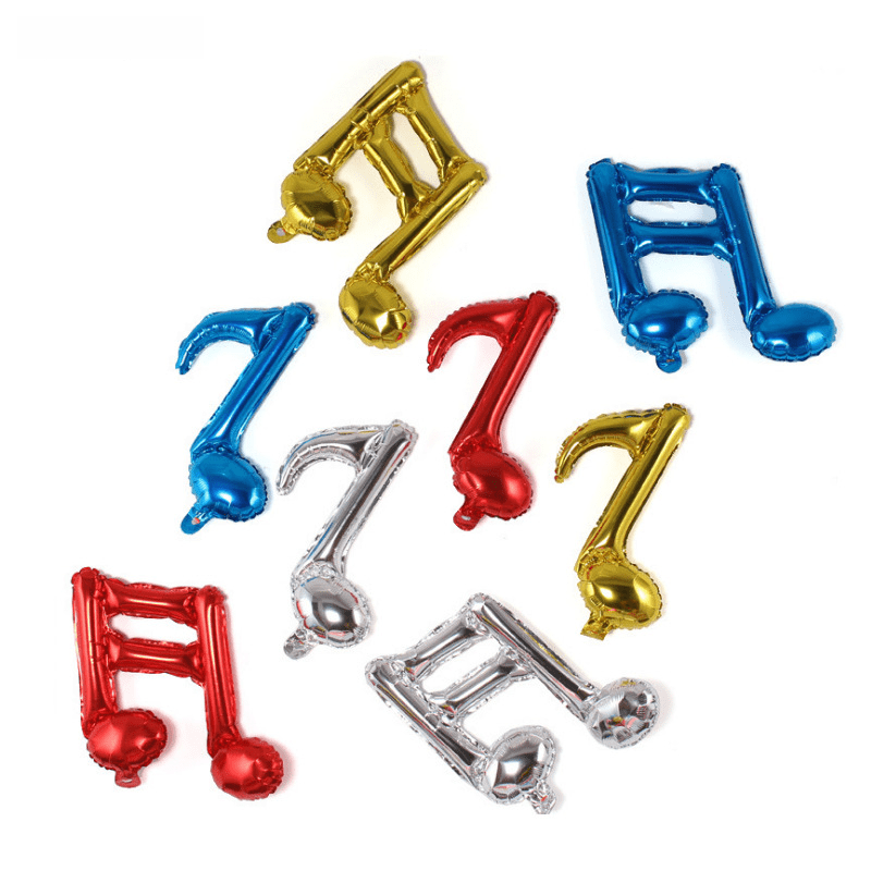 Music Note Balloons 16 Inch Music Themed Party Supplies Foil Aluminum ...