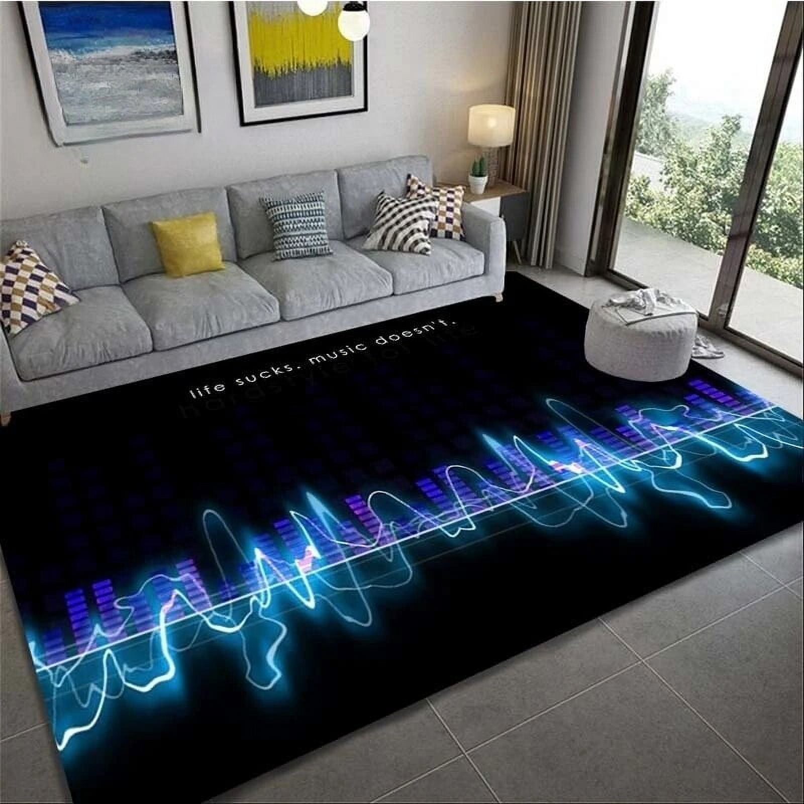 Music Note Carpet for Living Room Piano Room Decor Rugs Kids Room Play ...