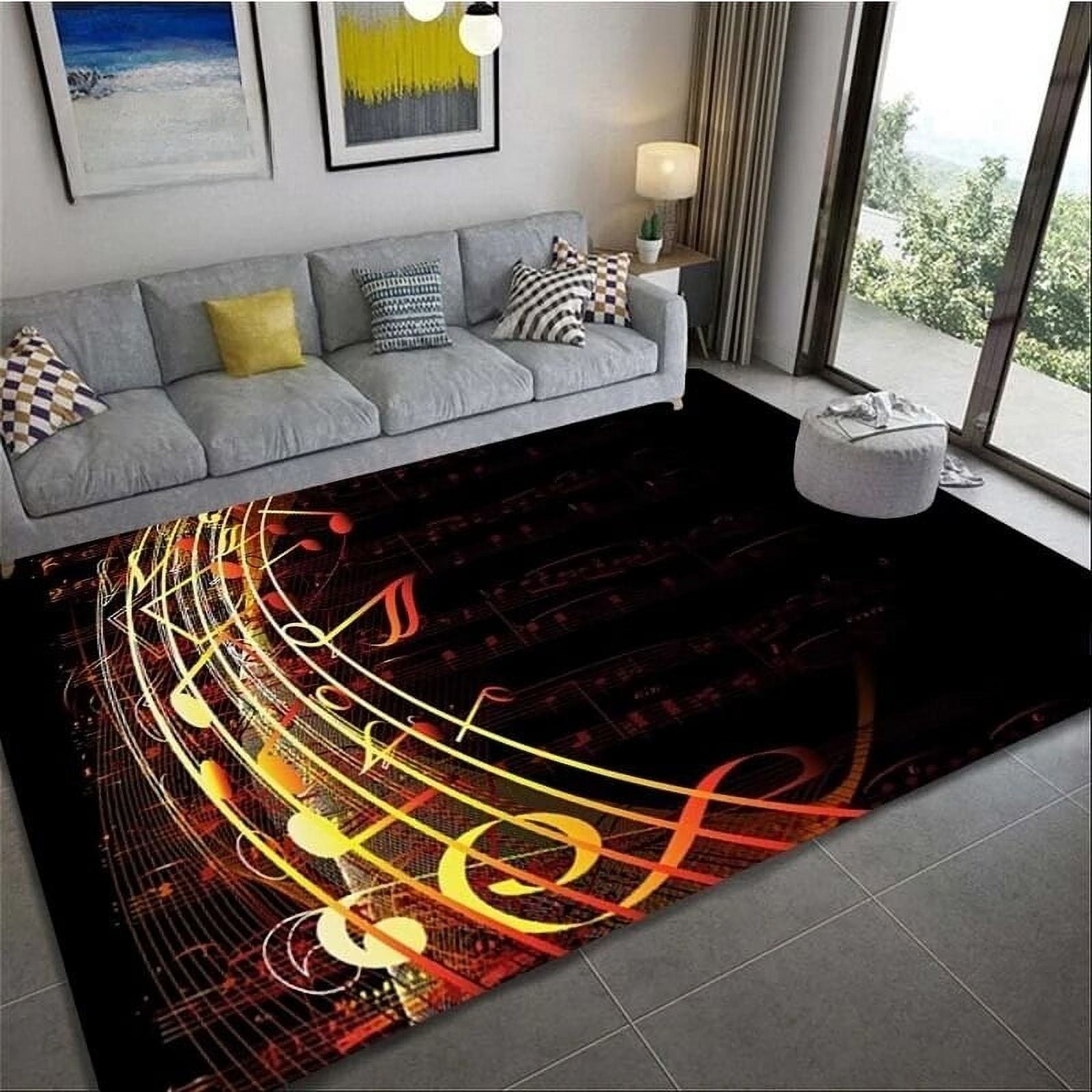 Music Note Carpet for Living Room Piano Room r Rugs Kids Room Play Rug ...