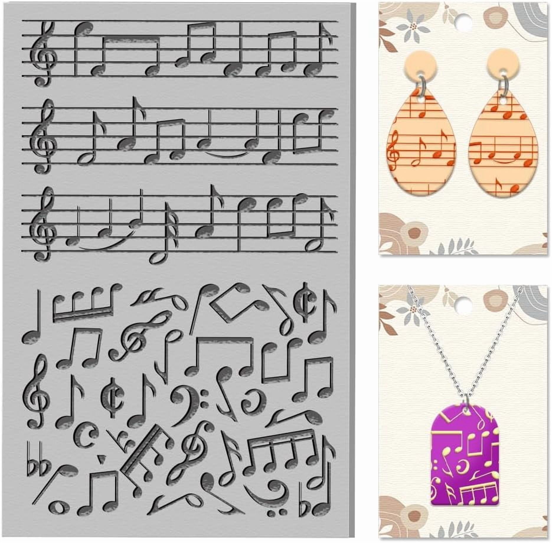 Music Note Clay Texture Mat Clay Modeling Pattern Pad Symphony Texture ...