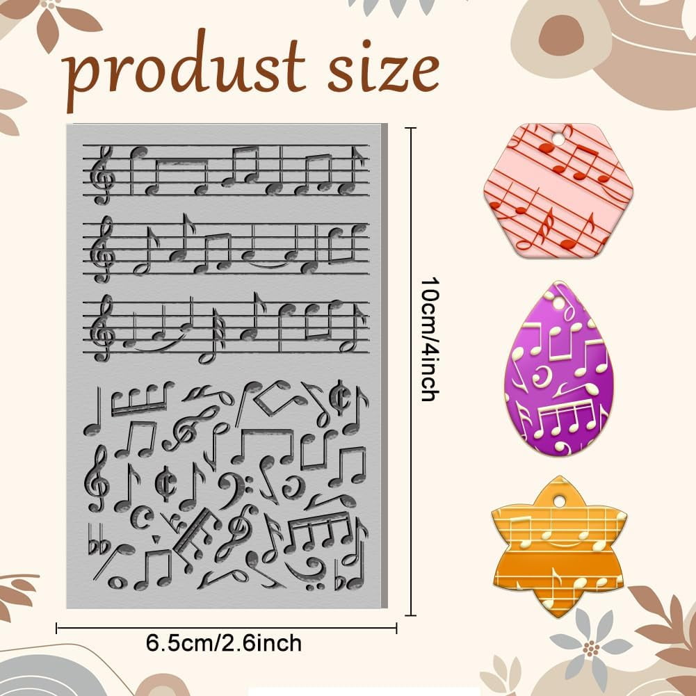 Music Note Clay Texture Mat Clay Modeling Pattern Pad Symphony Texture ...