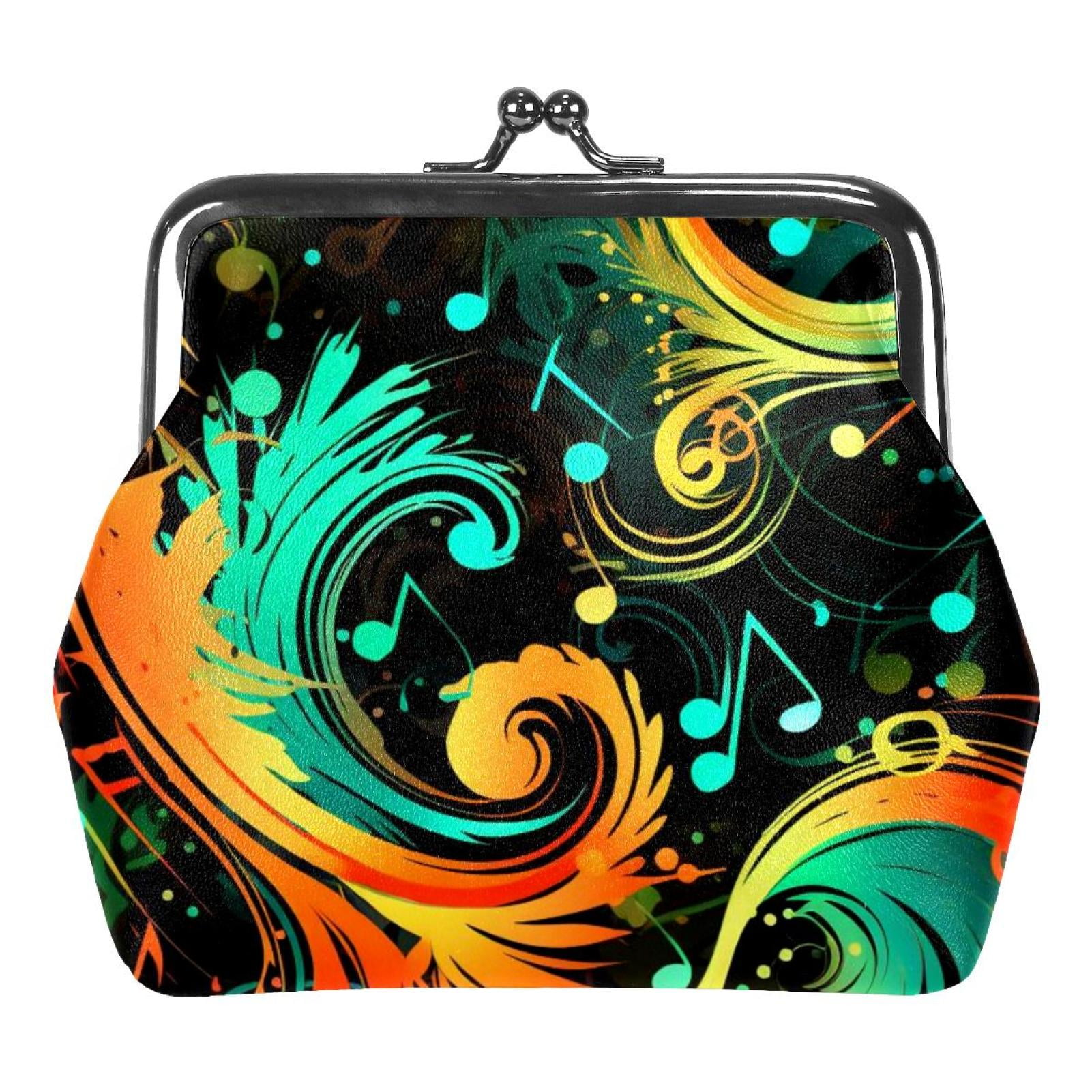 Music Note Coin Purse Kiss Lock Change Purse Vintage Trinkets Pouch ...