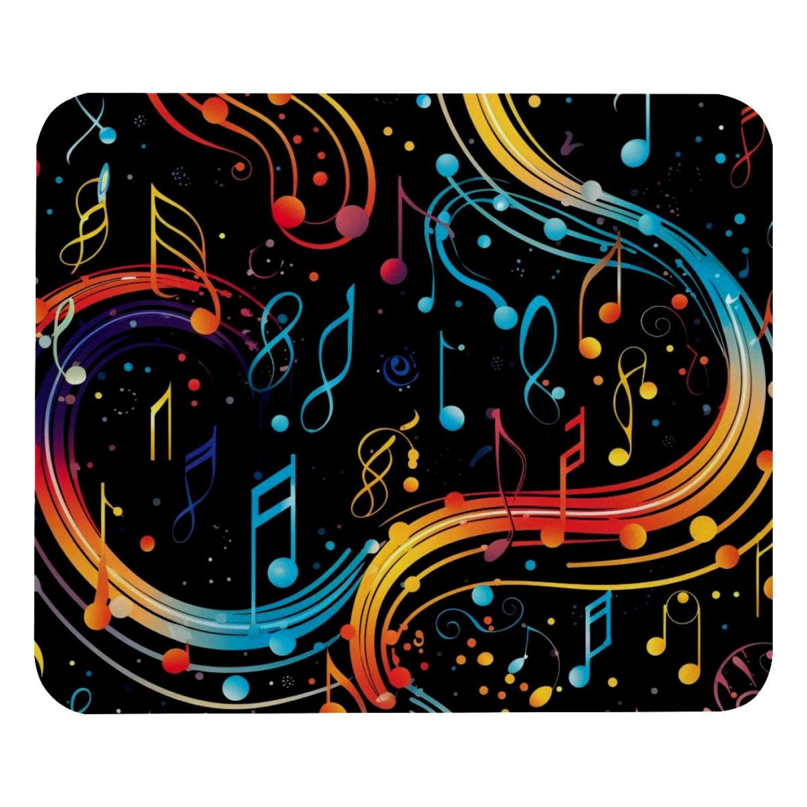 Music Note Computer Mouse Pad,Rubber Mouse Mat for Gaming, Office ...