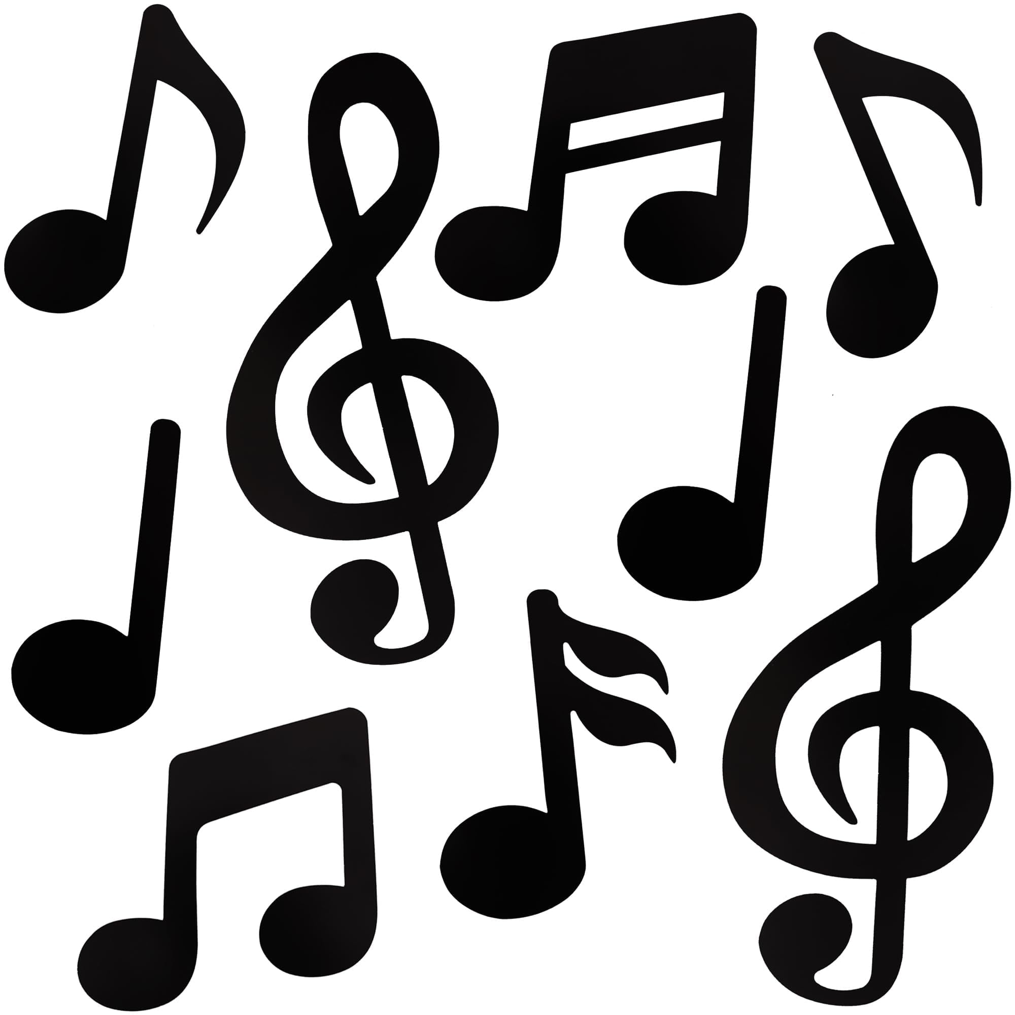 Music Note Cutouts for Party Decor, Double-Sided Musical Symbols for ...