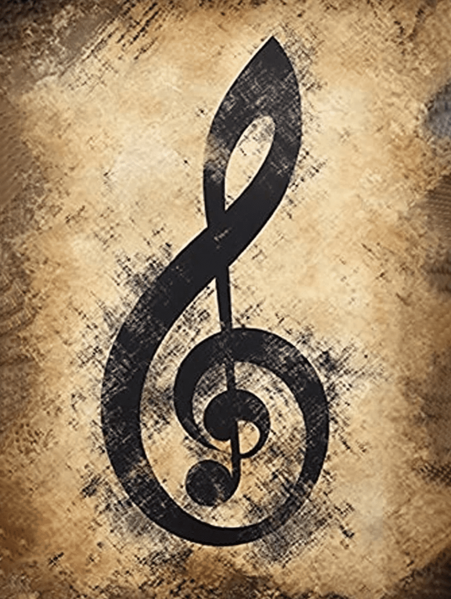 Music Note Decor Canvas Painting， Treble Clef Art Print， Suitable for ...
