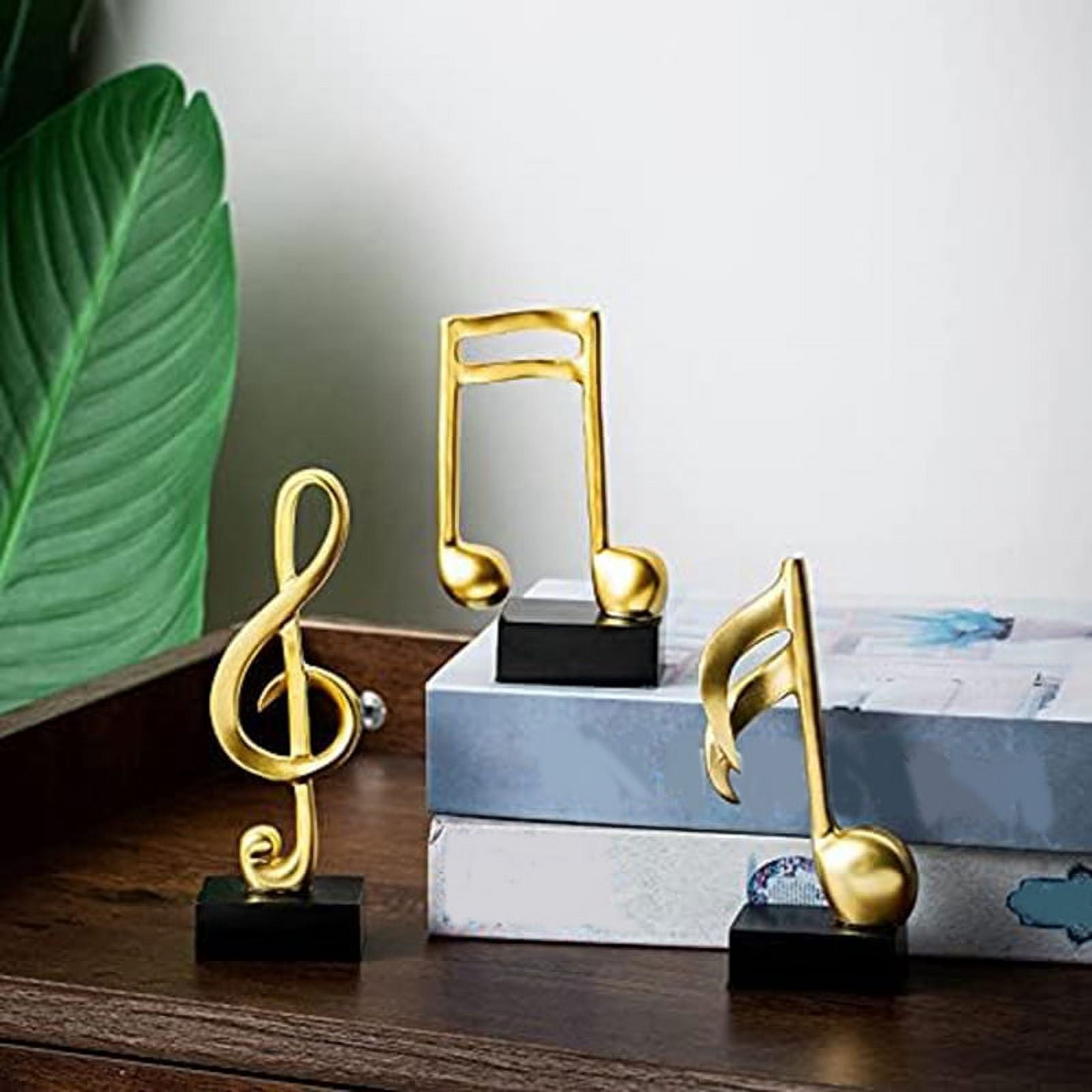 Music Note Decor Musical Sculpture Statue Resin Music Note Figurine for ...