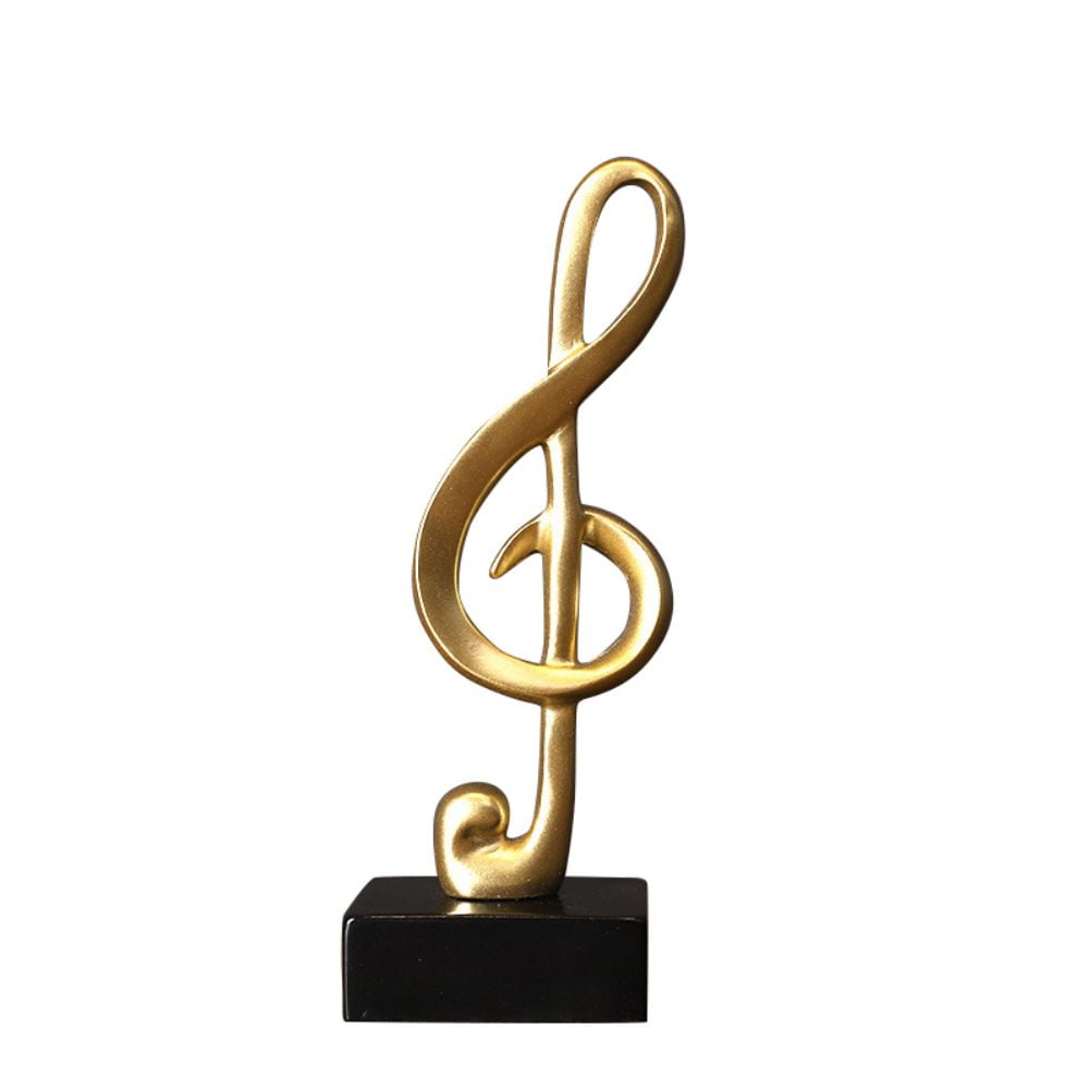 Music Note Figurine, Musical Sculpture Statue Decoration Resin Craft ...