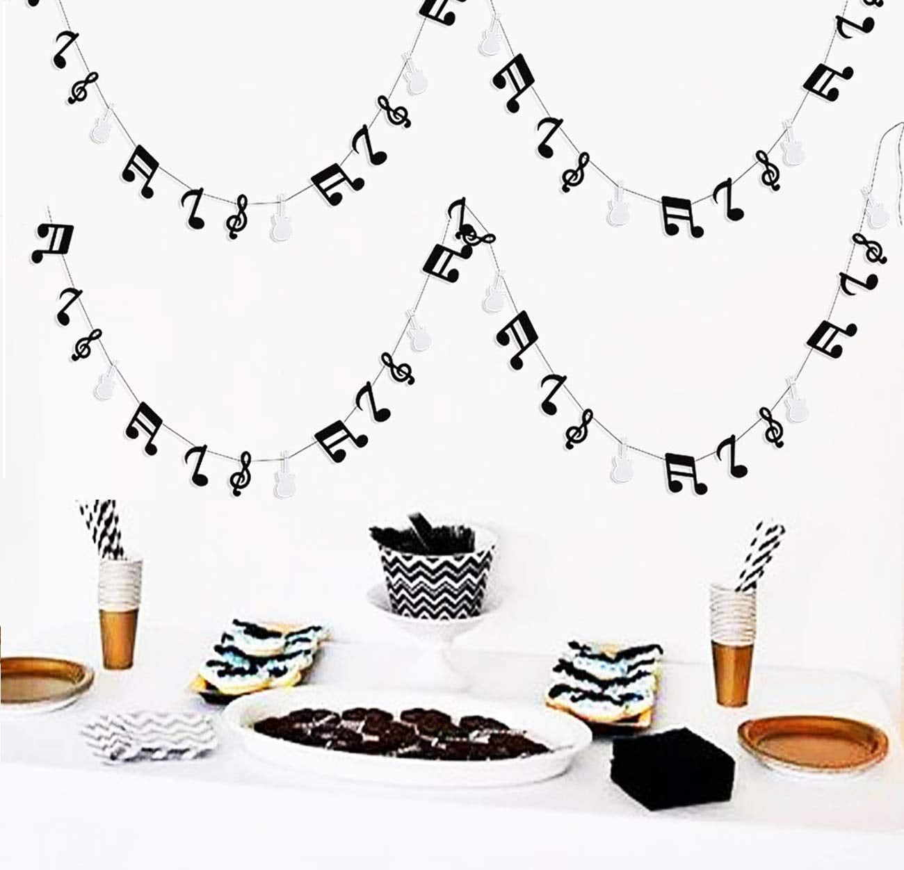 Music Note Garland G GP27 Clef Garland, Music Party Banner, Music Theme ...