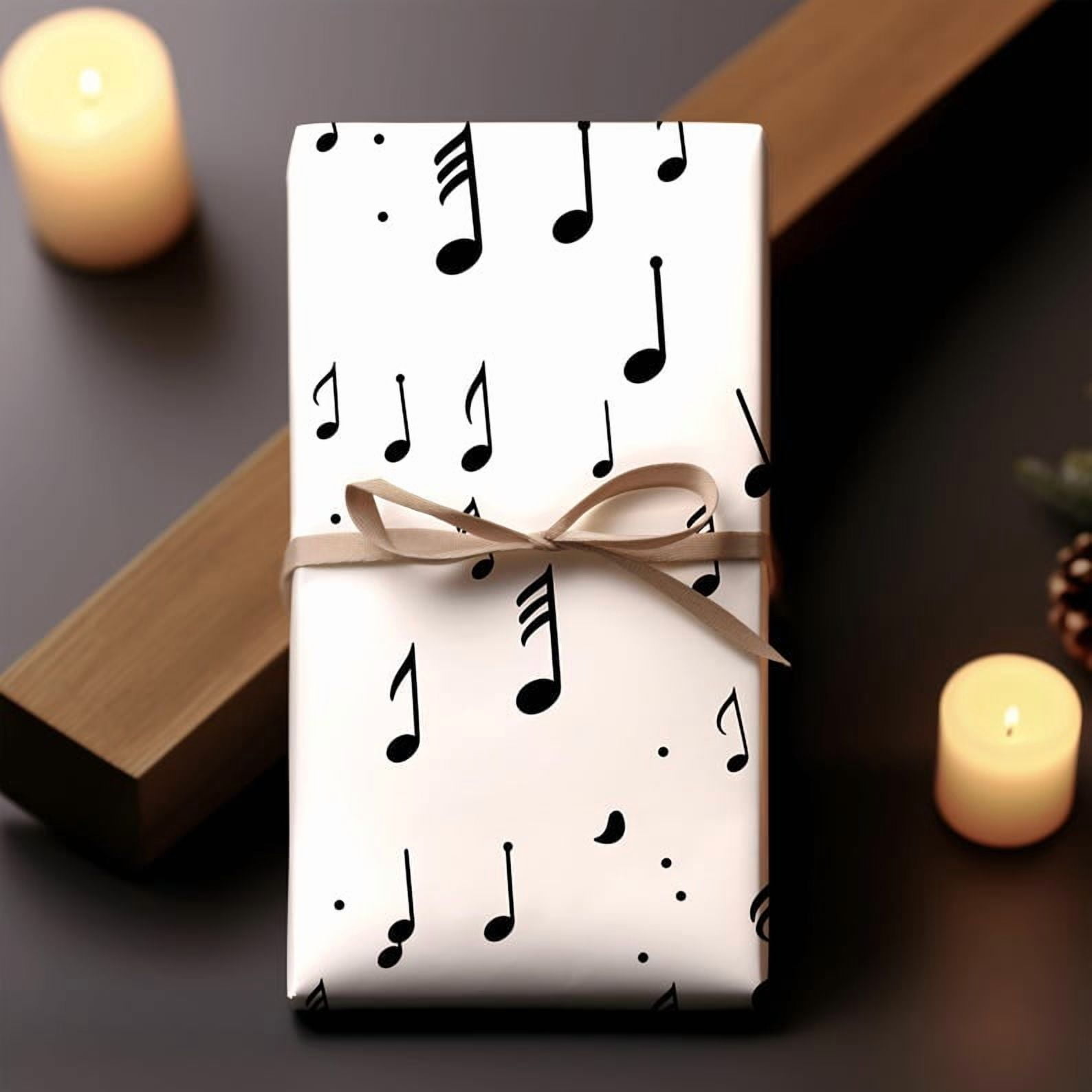 Music Note Gift Wrapping Paper Minimal Gift Wrap Fun Gift Paper ...