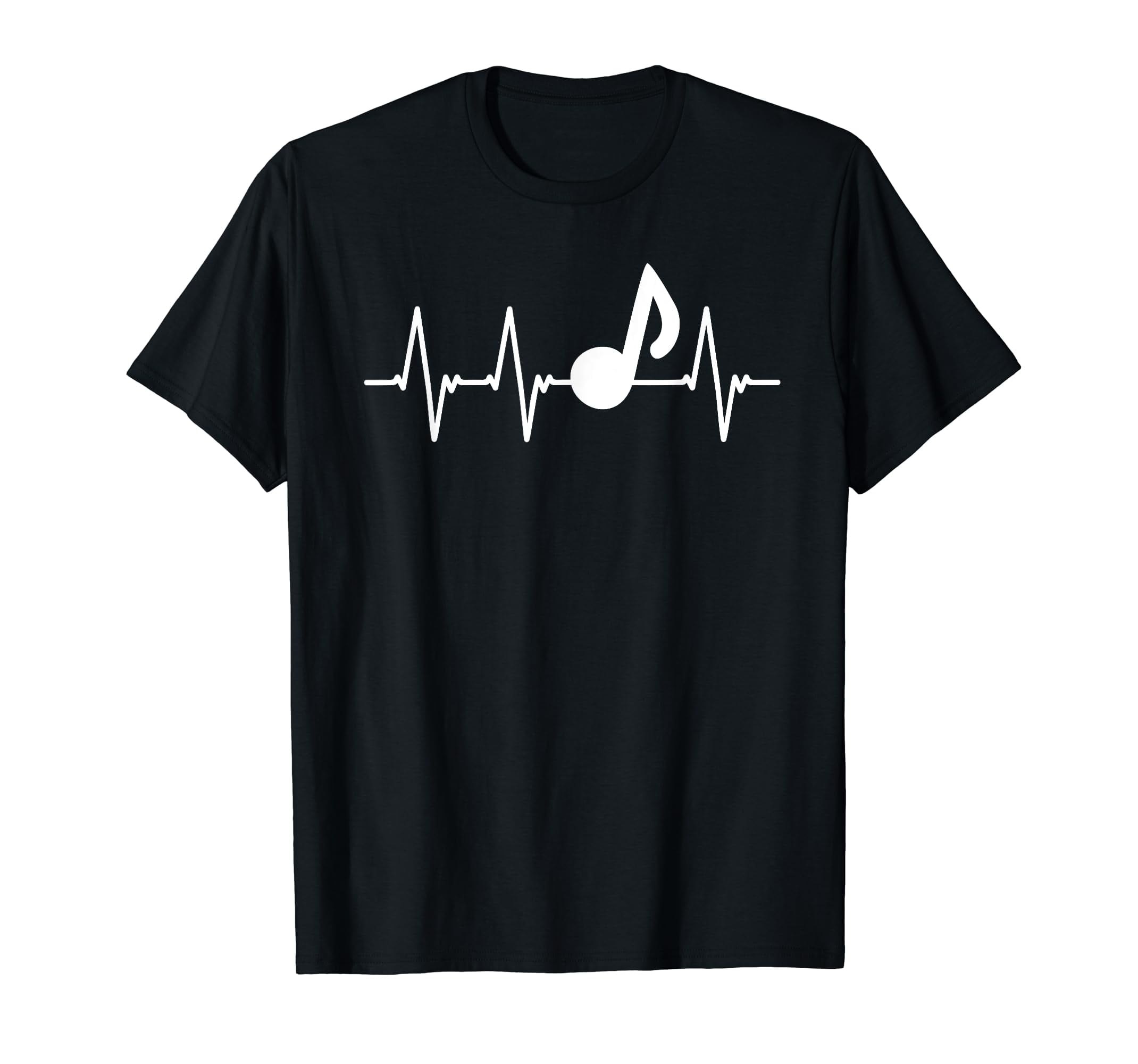 Music Note Heartbeat Gift Instrument T-Shirt - Walmart.com