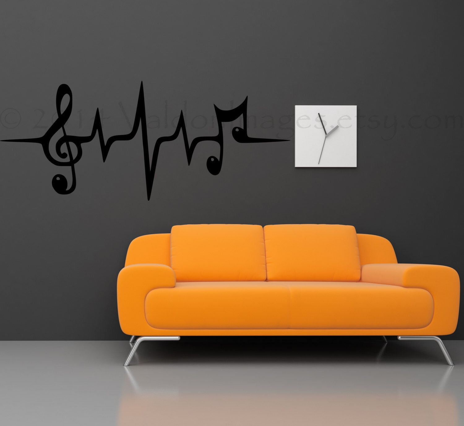 Music Note Heartbeat Inspirational Vinyl Wall Decal Words Home Decor ...