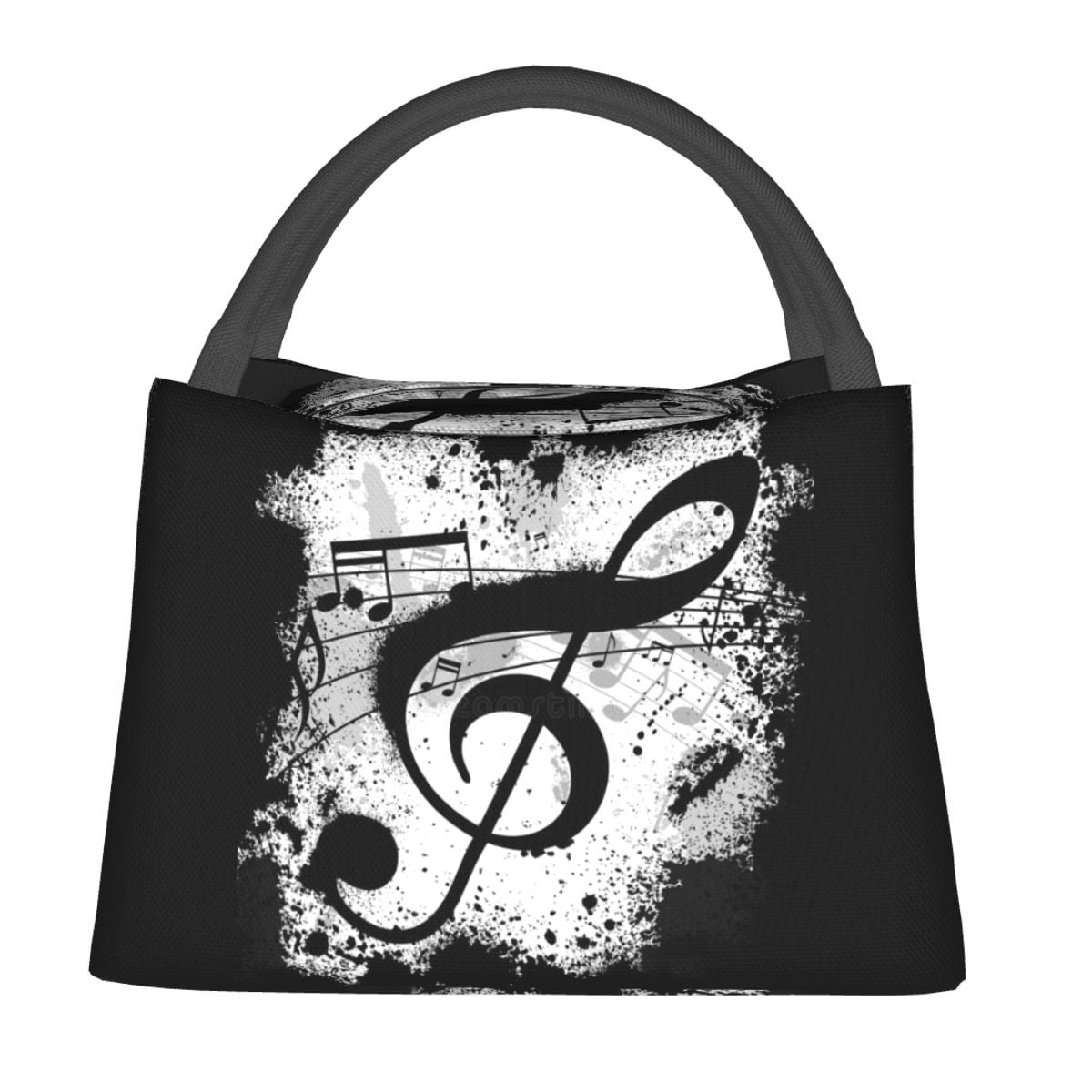 Music Note Lunch Bag Ink Stain Graffiti Leisure Lunch Box Travel ...