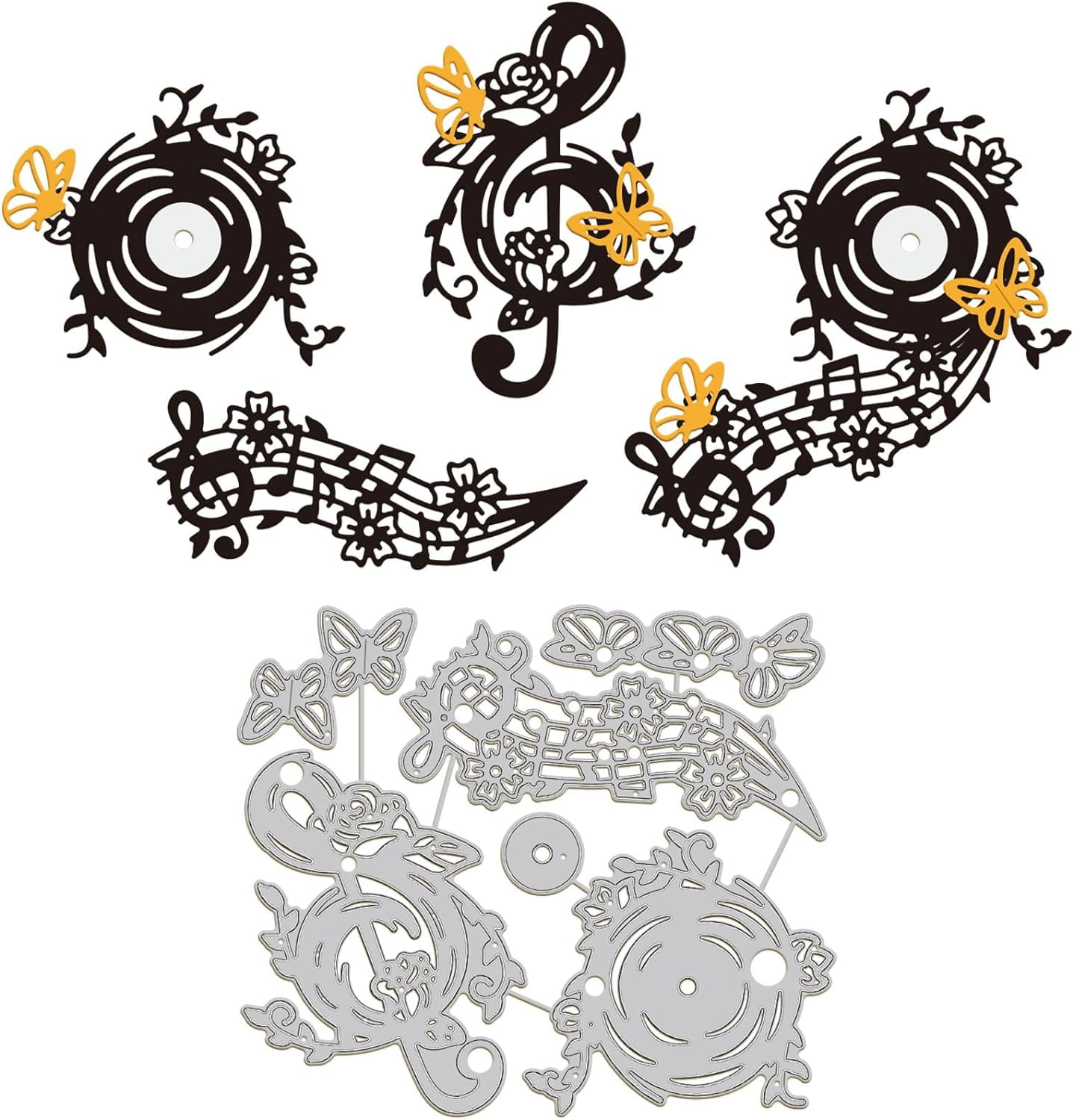 Music Note Metal Die Cuts Music Note Background Cutting Dies Cut ...