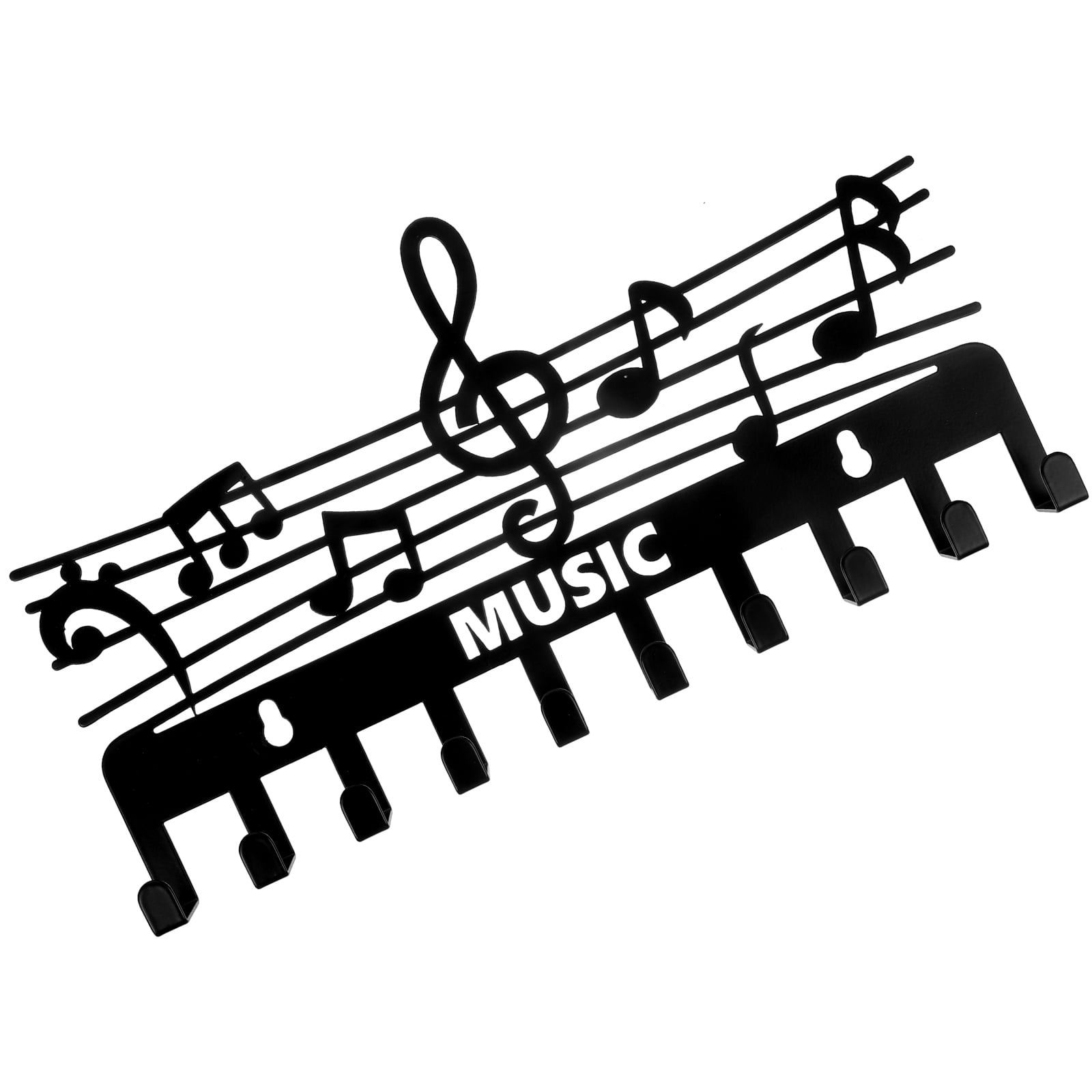 Music Note Molding Hook Wall Mounted Keys Hanger Rack Clothing Hanger ...