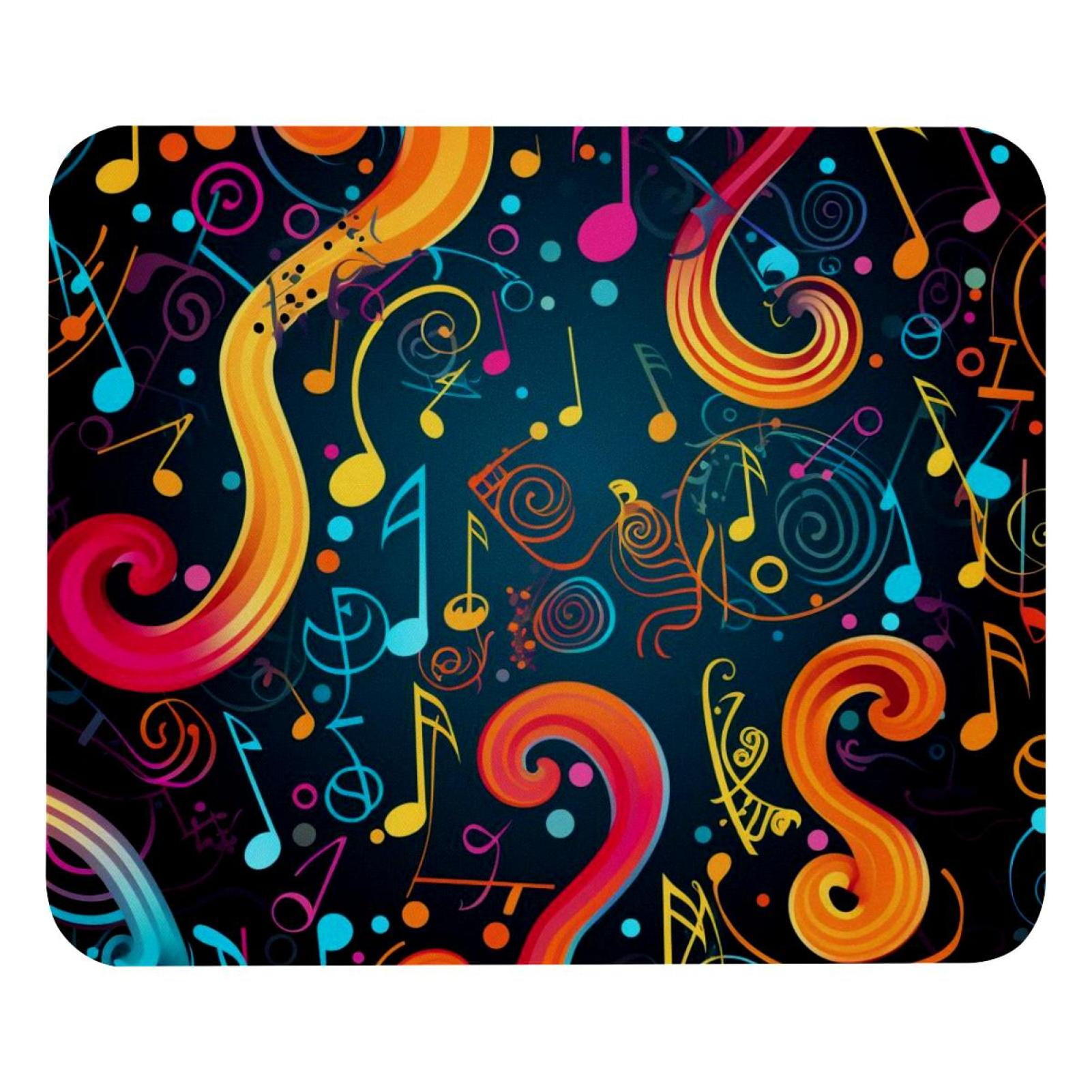 Music Note Mouse Pad, Rubber Base Computer Mouse Pads for Wireless ...