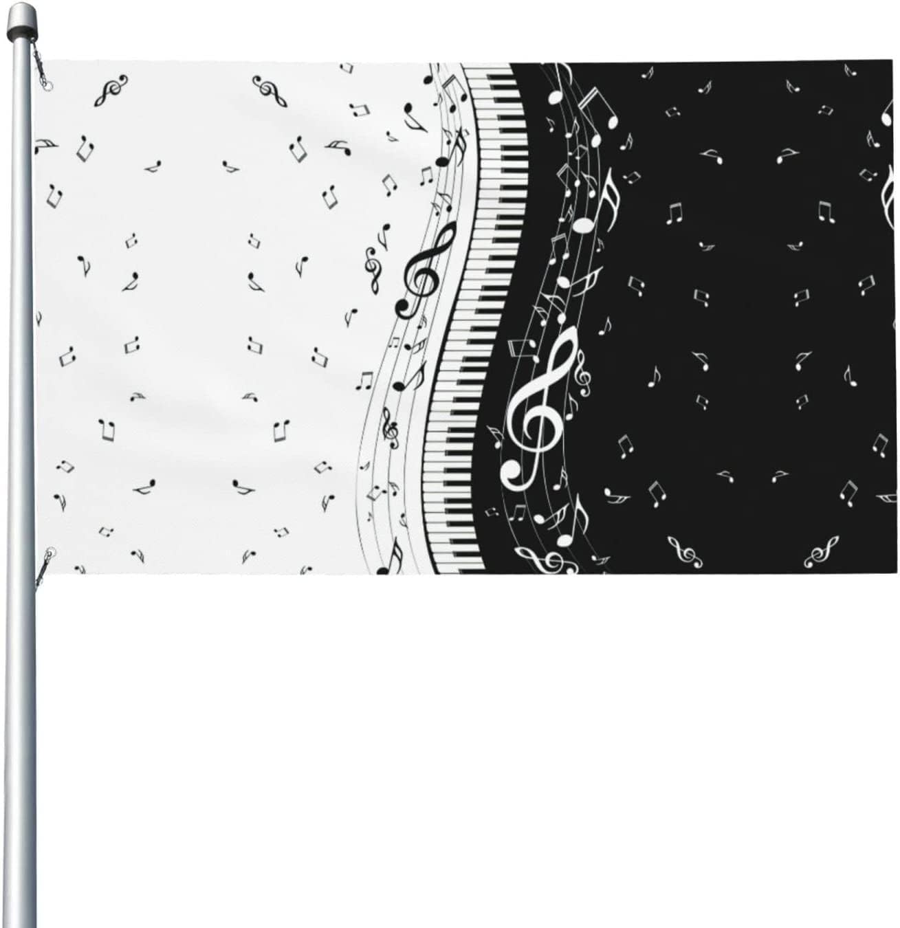 Music Note Piano Flag For Outdoor Indoor Home Banner Sign House Decor ...