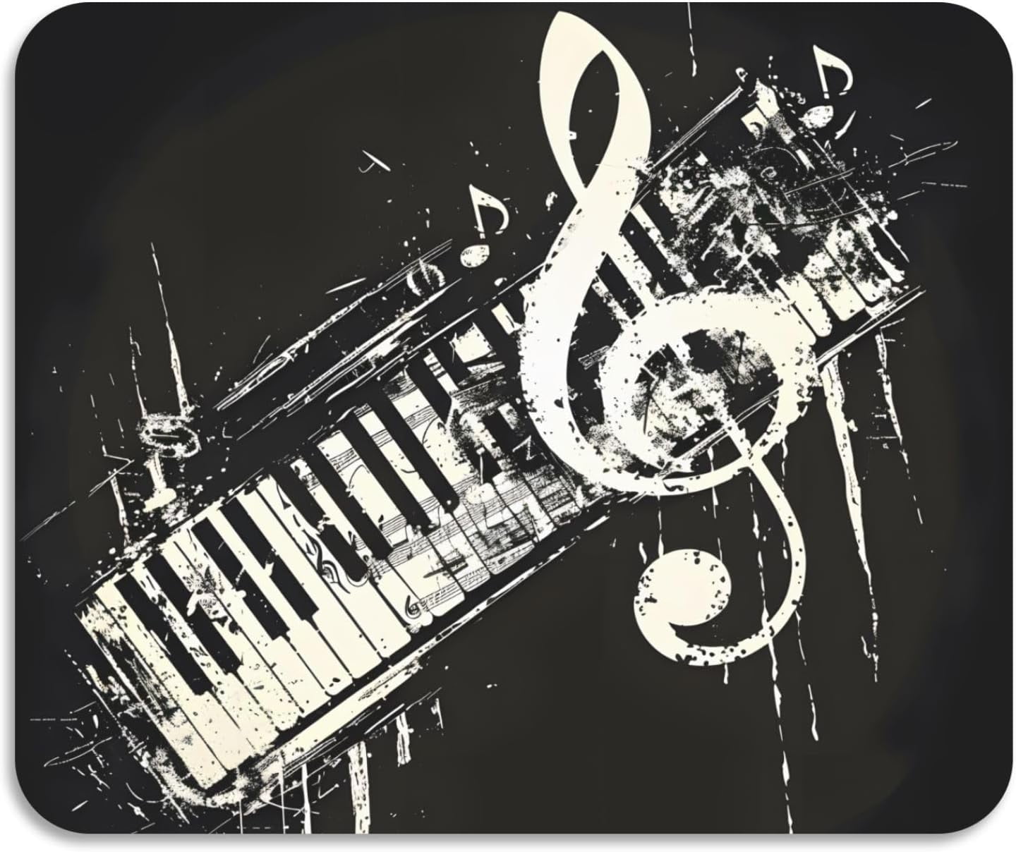 Music Note Piano Print Microfiber Dish Drying Mat for Kitchen Living ...