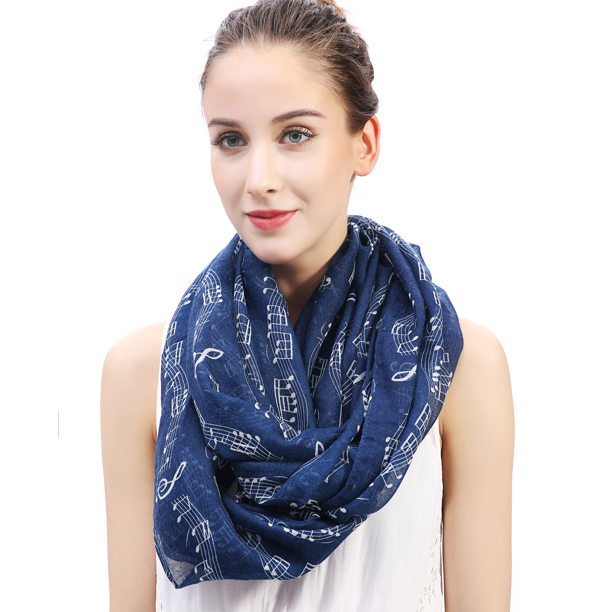 Music Note Print Infinity Scarf - Walmart.com
