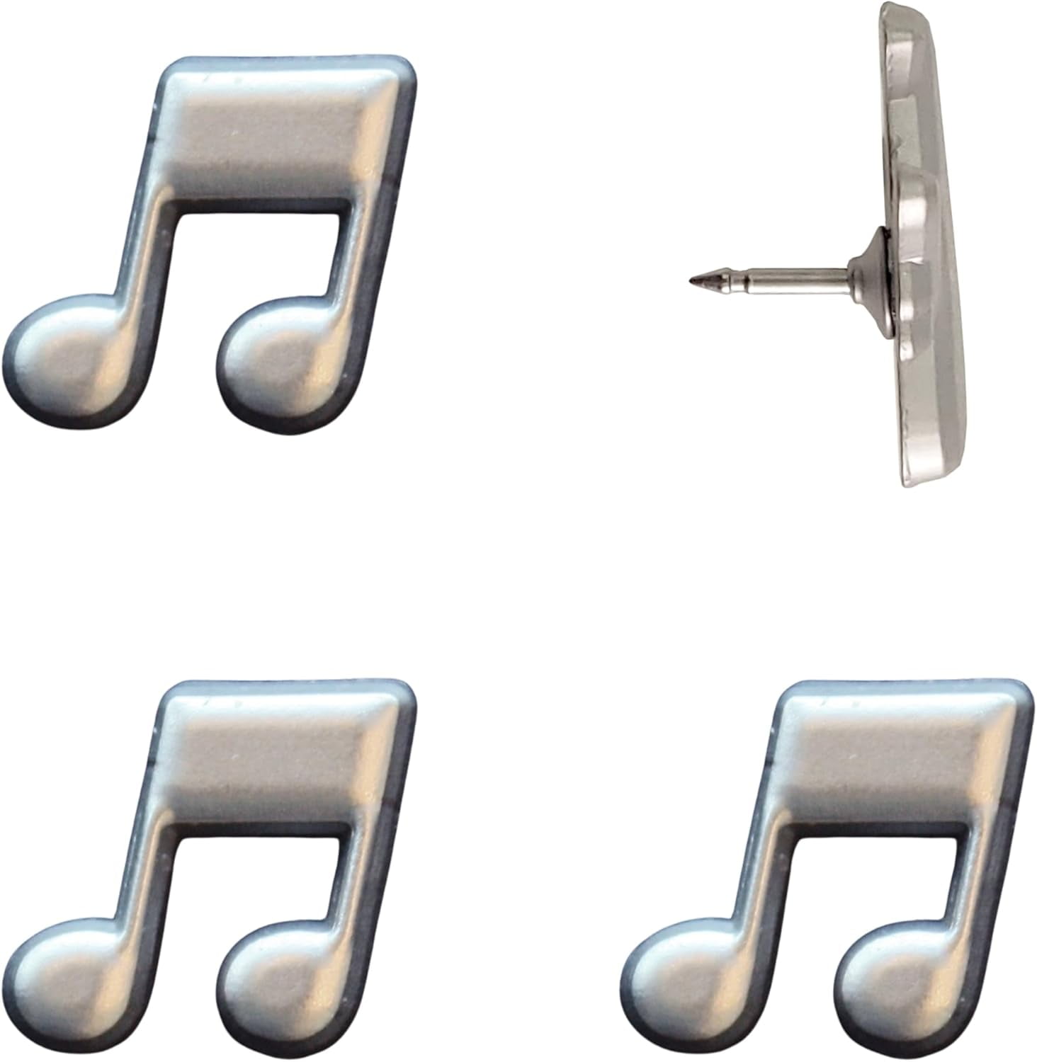 Music Note Push Pins - Silver Musical Note Map Pins for Cork Boards ...