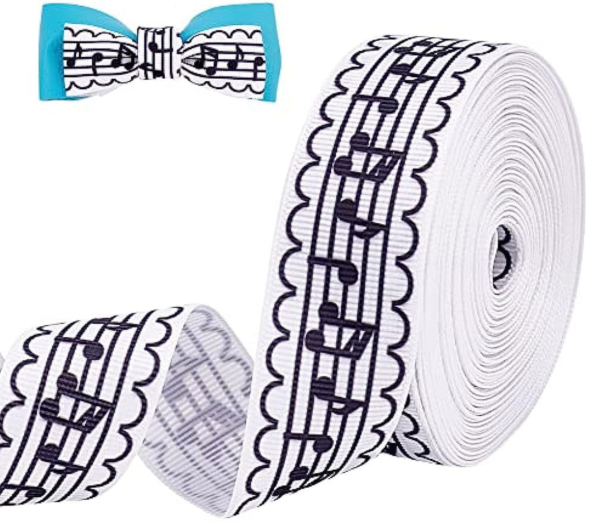 Music Note Ribbon 10 Yards 30mm Polyester Grosgrain Ribbon Gift ...