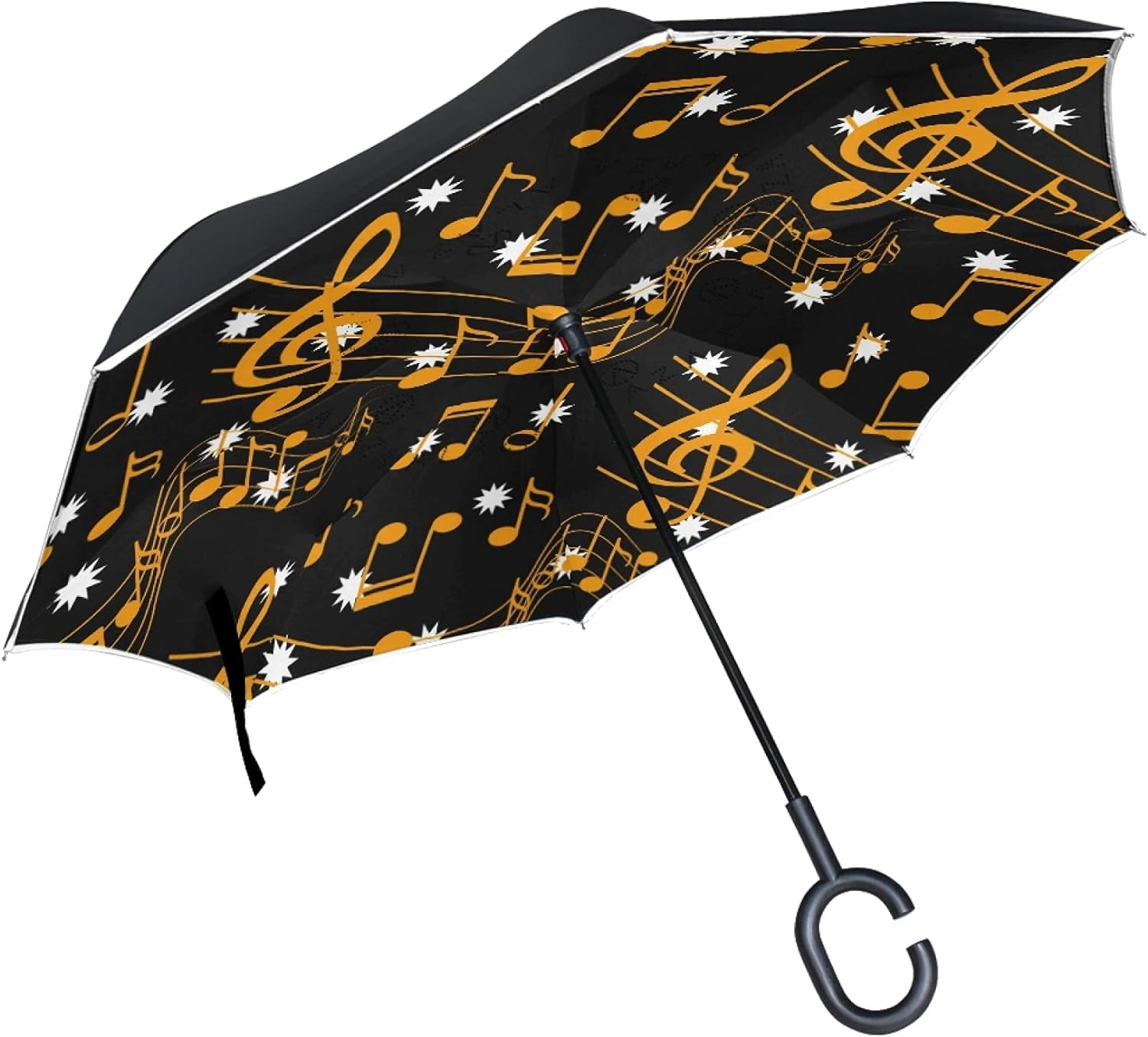 Music Note Sheet Musical Star Windproof Inverted Open Close Reverse ...