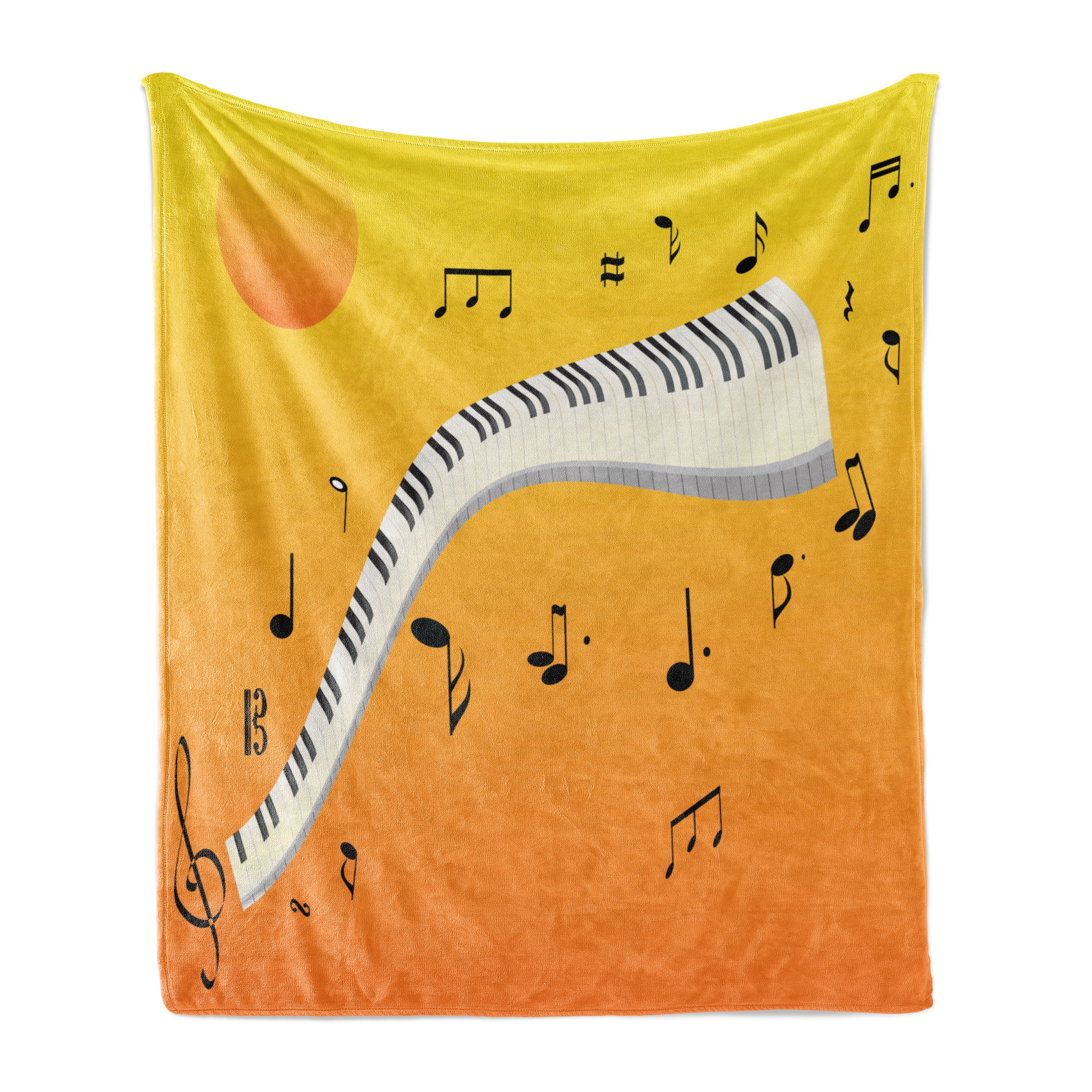 Music Note Soft Flannel Fleece Throw Blanket, Joy in the Air as the ...