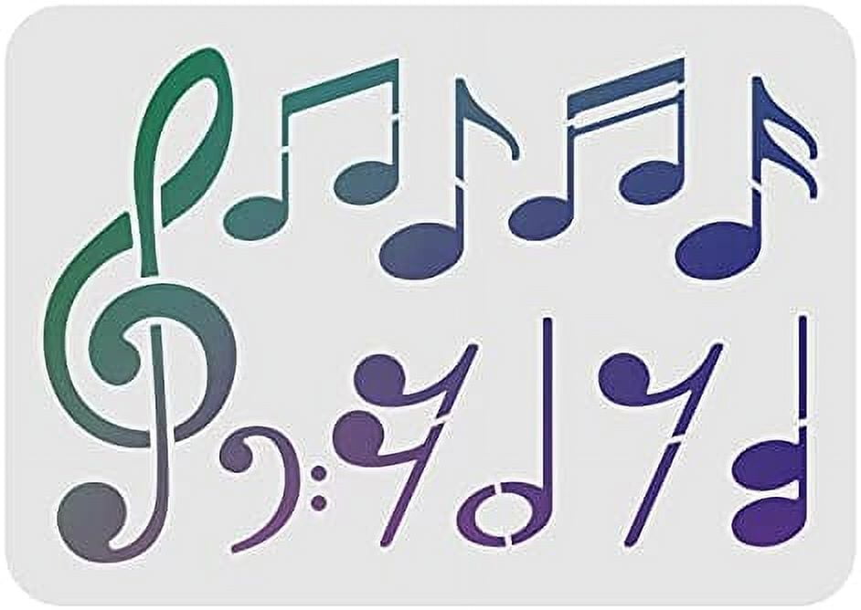 Music Note Stencil 29.7x21cm Plastic Music Note Drawing Painting ...
