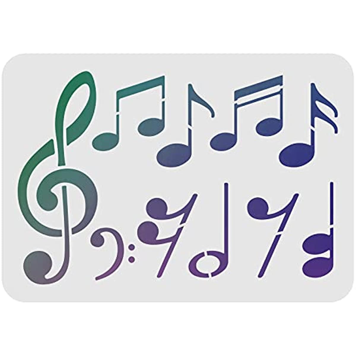 Music Note Stencil Plastic Music Note Drawing Painting Stencils music-note-stencil-plastic-music-note-drawing-painting-stencils