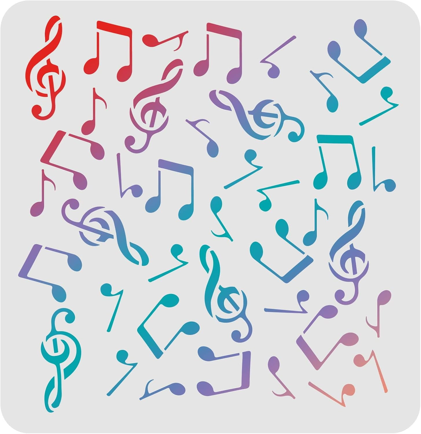 Music Note Stencils Template 11.8x11.8inch Plastic Beat Notes Stencils ...