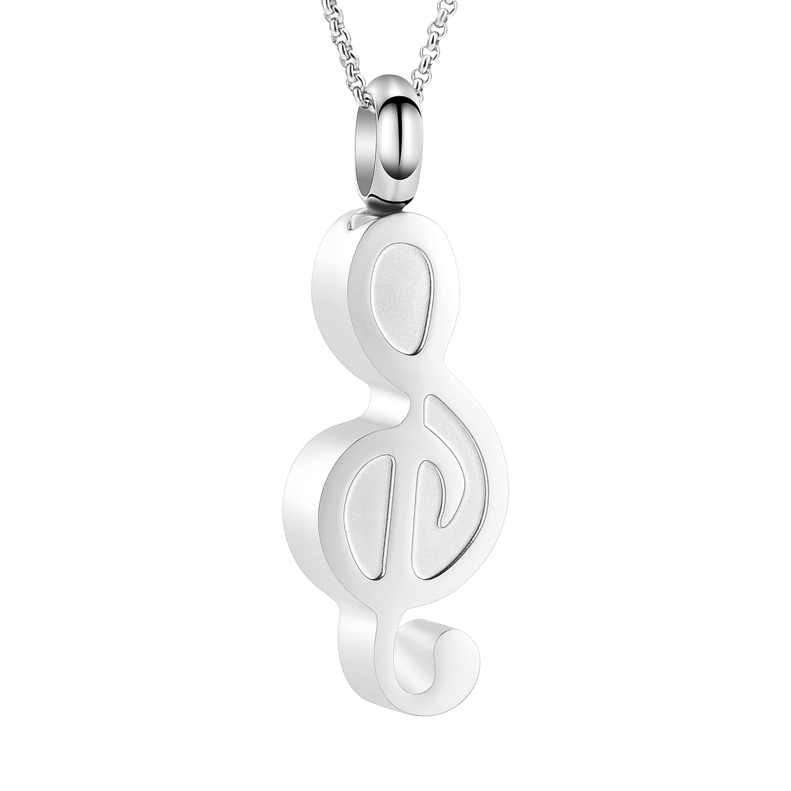 Music Note Urn Necklaces for Ashes Stainless Steel Musical Symbol ...