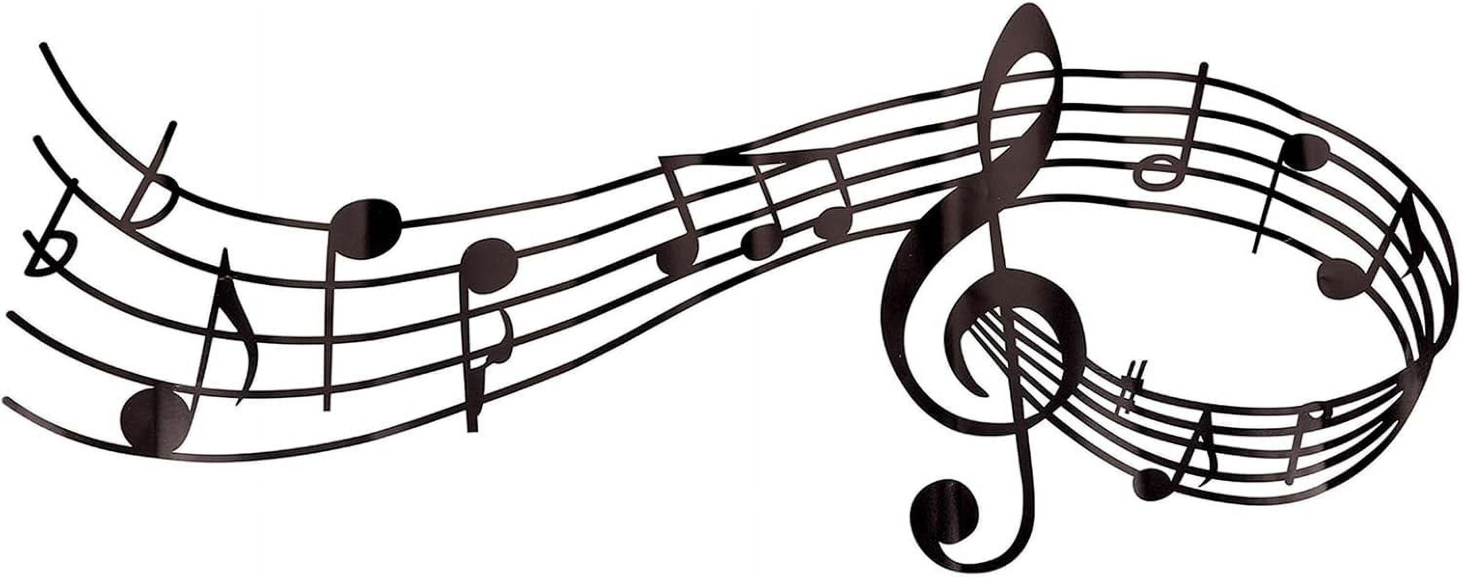 Music Note Wall Stickers Vinyl Wall Decal Music Wall Art Large Black ...